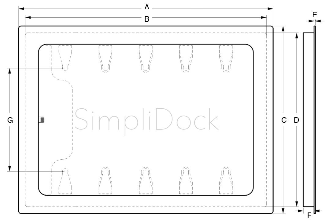 SimpliDock Wall Mount for iPad - SmartHome