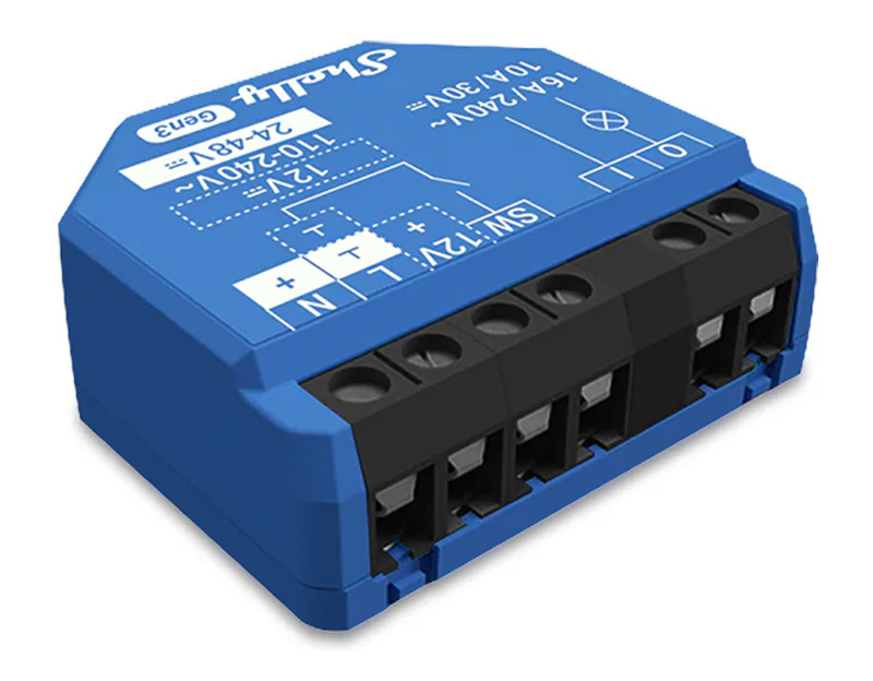Shelly 1 Gen3 Wi-Fi Relay Switch - SmartHome
