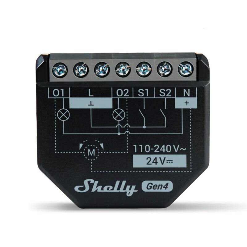 Shelly 2PM Gen4 Wi-Fi Double Relay or Motor Controller - SmartHome